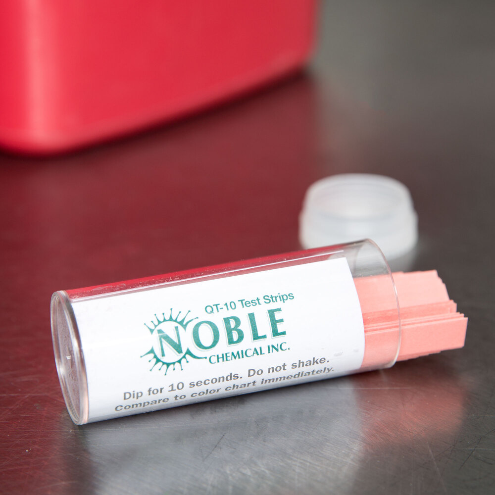 Noble Chemical QT-10 Quaternary Test Strips - 100 Count Vial