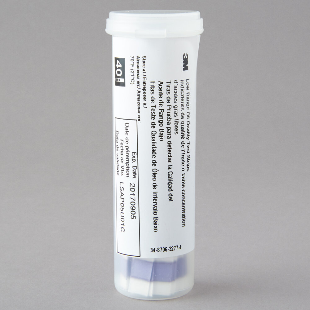 3M 1005 Low Range Oil Quality Test Strips - 40/Pack