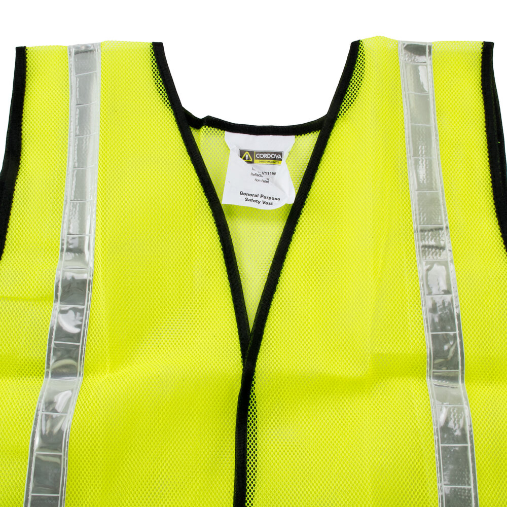 Lime High Visibility Safety Vest with 1" Reflective Tape