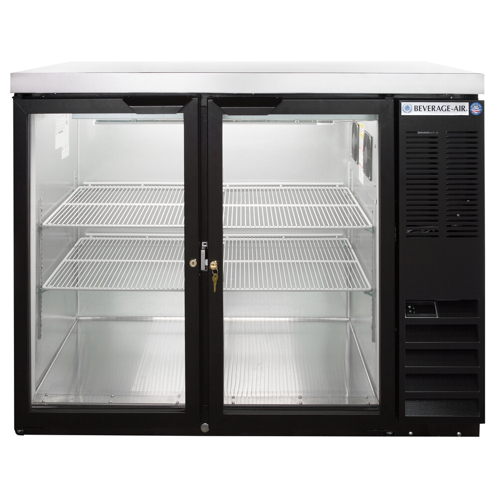 Beverage-Air BB48HC-1-G-B-27 48" Back Bar Refrigerator with 2 Glass ...
