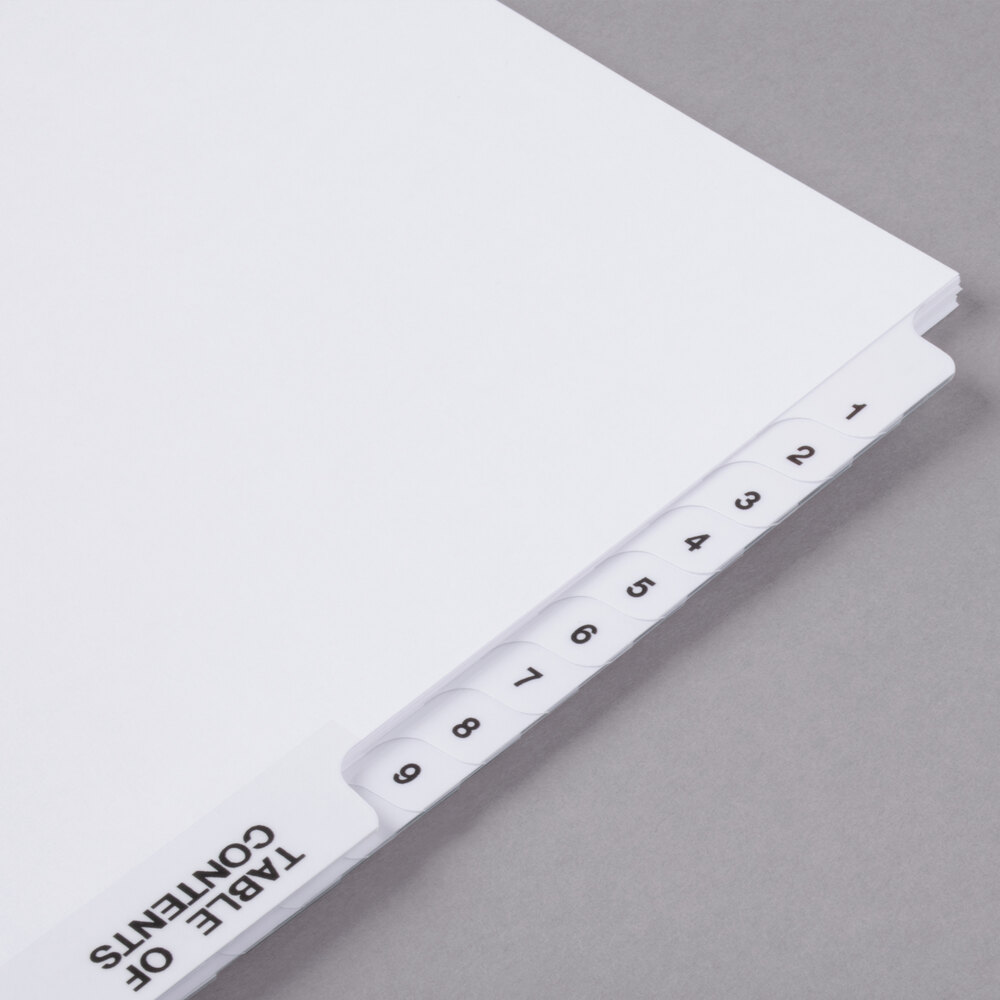 Avery 11370 Premium Collated 1-25 Tab Table of Contents Legal Exhibit ...