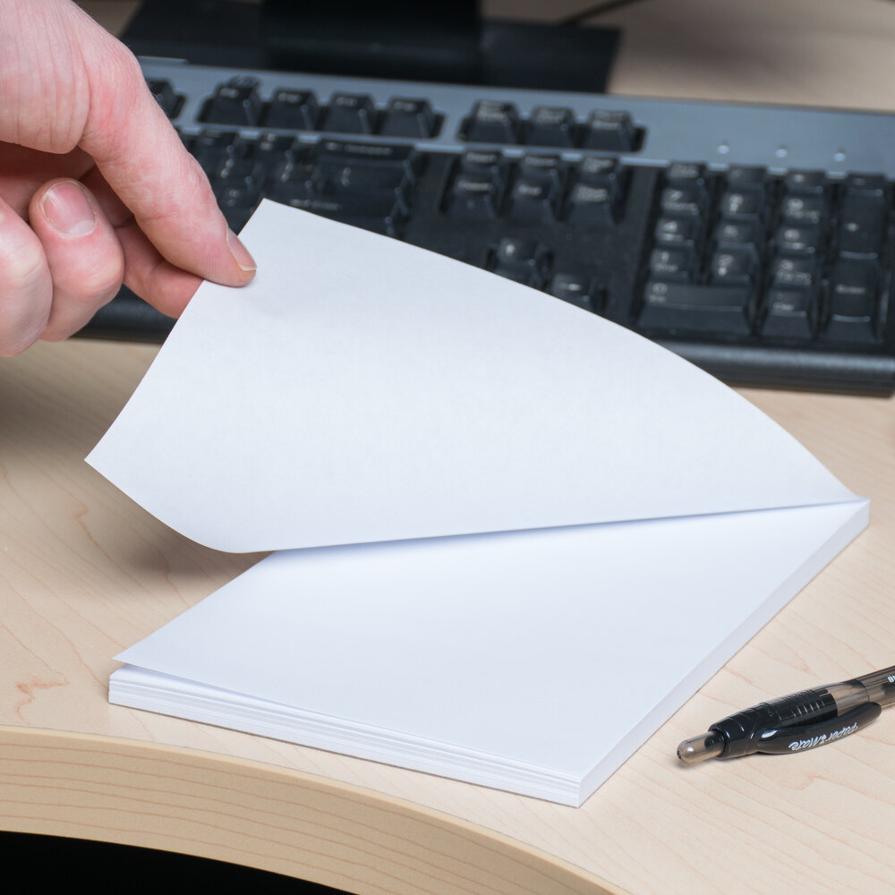 Universal UNV35615 5" x 8" Unruled White Scratch Pad 100 Sheets - 12/Pack