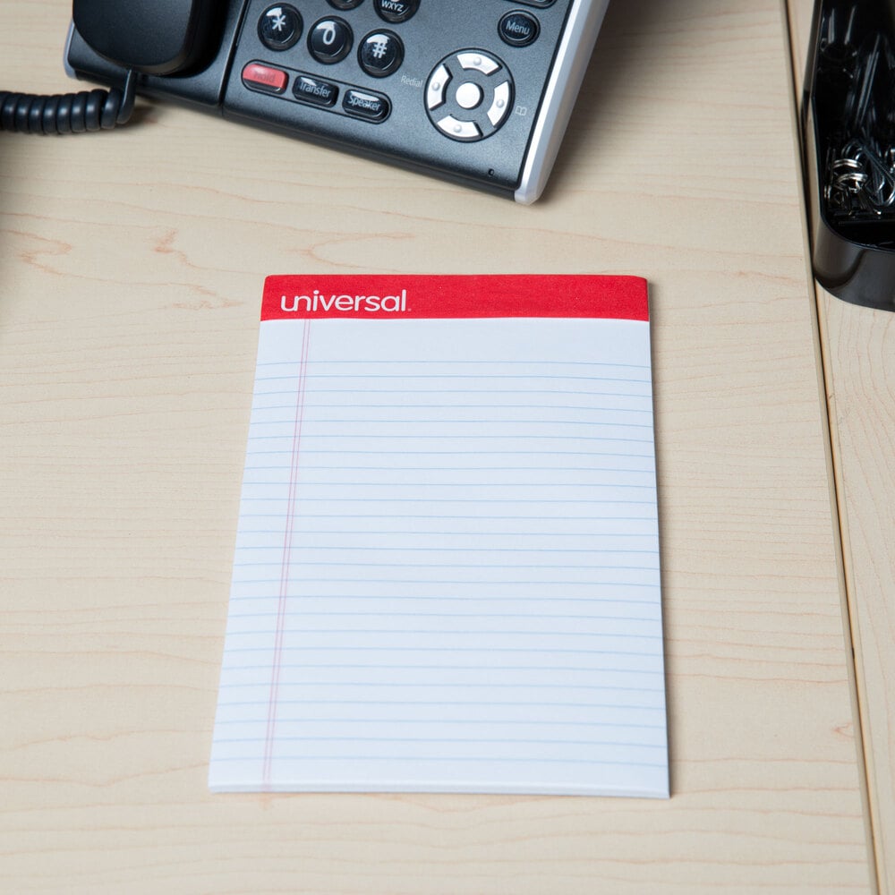 Universal UNV46300 5" x 8" Narrow Ruled White Perforated Edge Writing ...