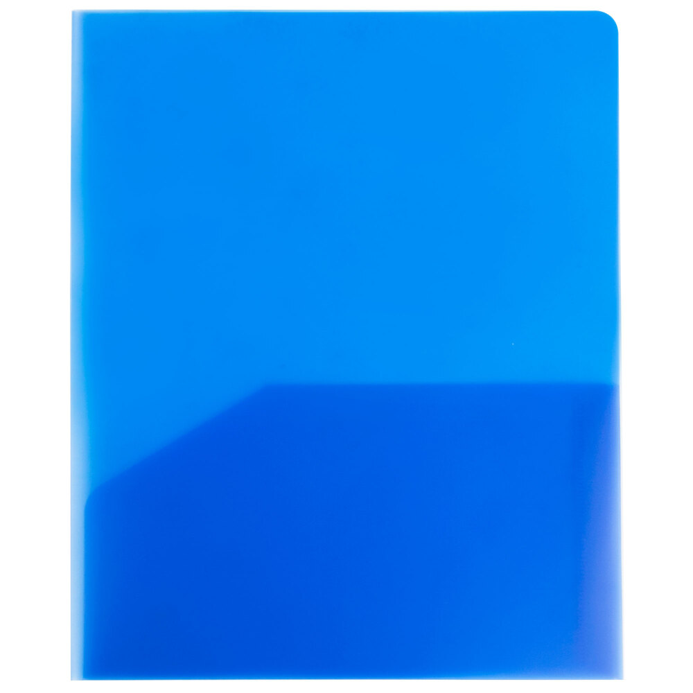 Avery 47811 Letter Size 2-Pocket Plastic Folder - Translucent Blue