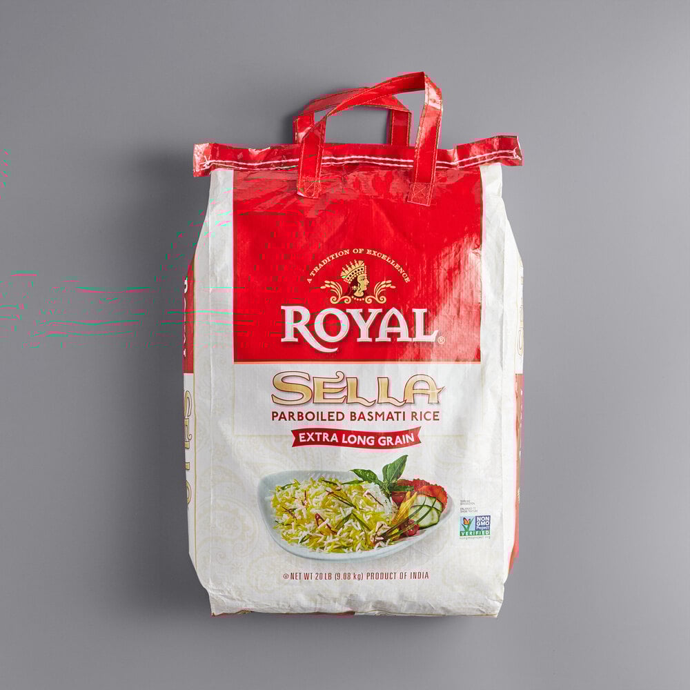 Royal Chef's Secret Sela Parboiled Basmati Rice - 20 lb.