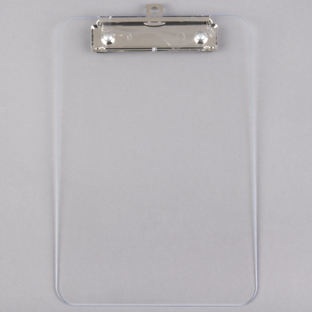 Universal UNV40312 1/2" Capacity 8" x 5" Clear Low Profile Clip Plastic ...