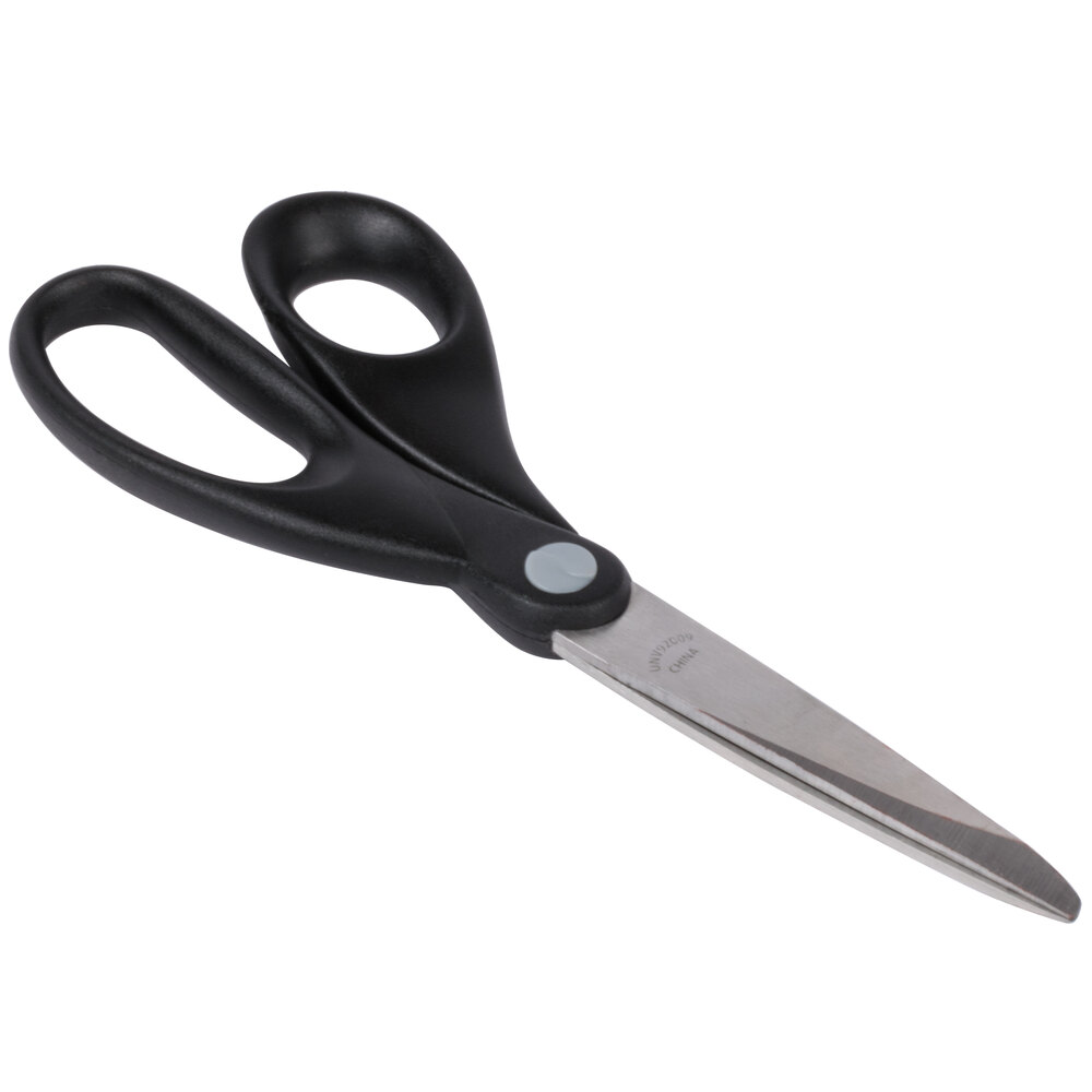 Universal UNV92009 8" Stainless Steel Economy Scissors with Black ...