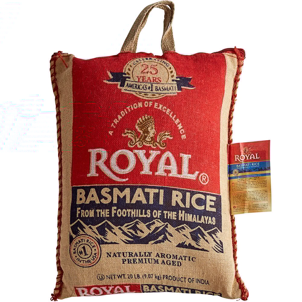 Royal Basmati Rice (20 lb Bag) - Shop WebstaurantStore