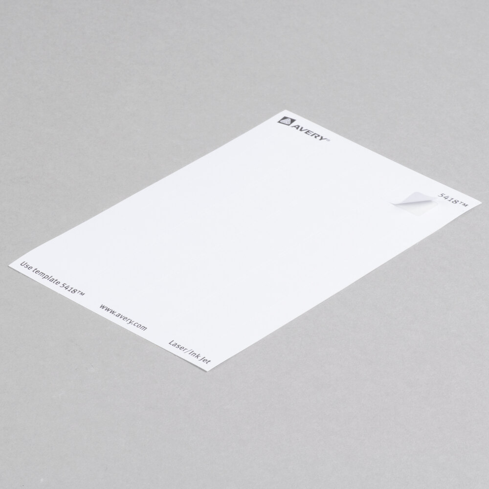 Avery 5418 1 2 X 3 4 White Rectangular Removable Write On Printable 