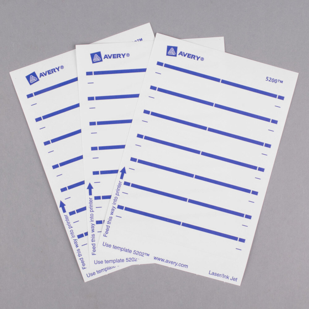 Avery 5200 11 16 X 3 7 16 White Dark Blue Rectangular Write On 