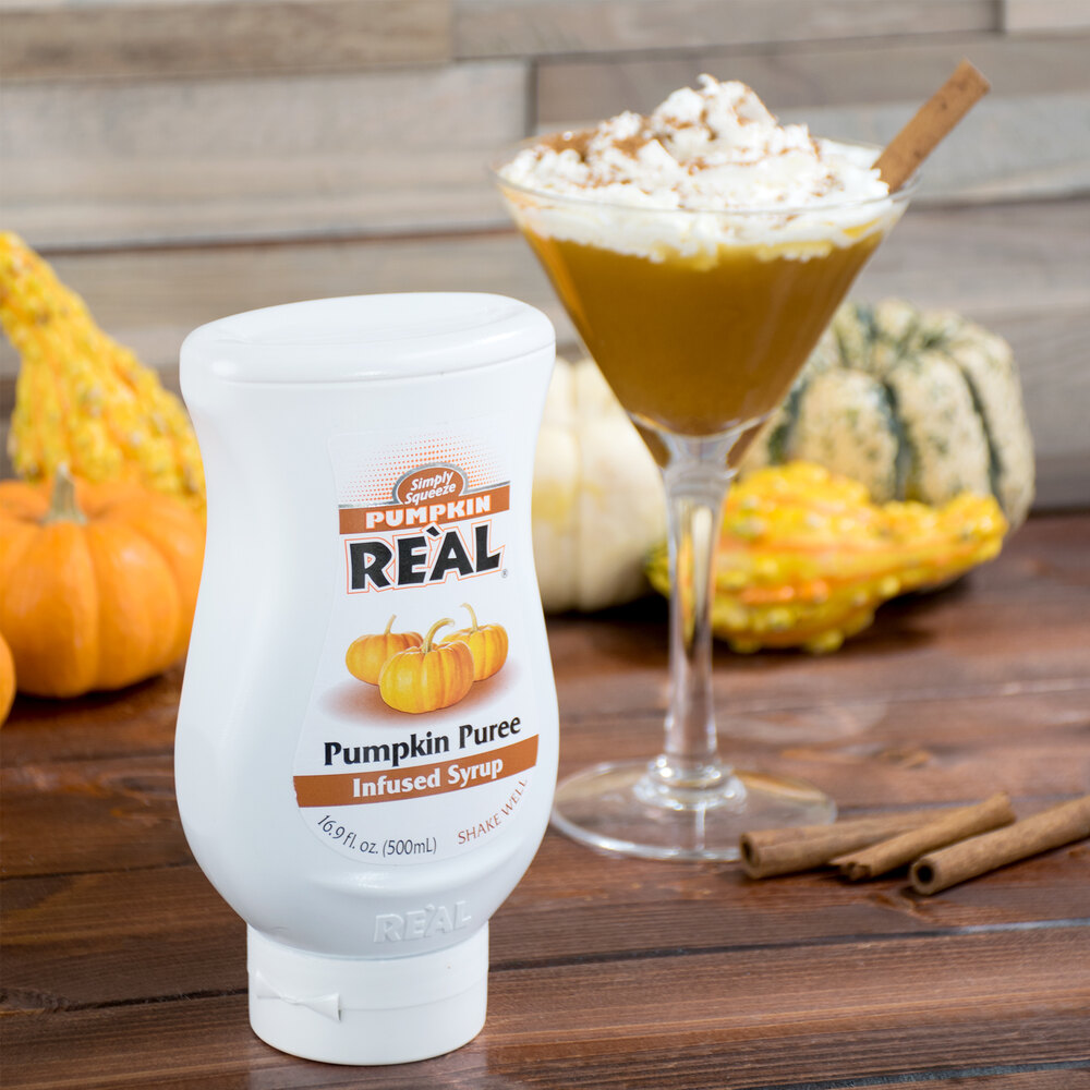 Real 16.9 fl. oz. Pumpkin Puree Infused Syrup