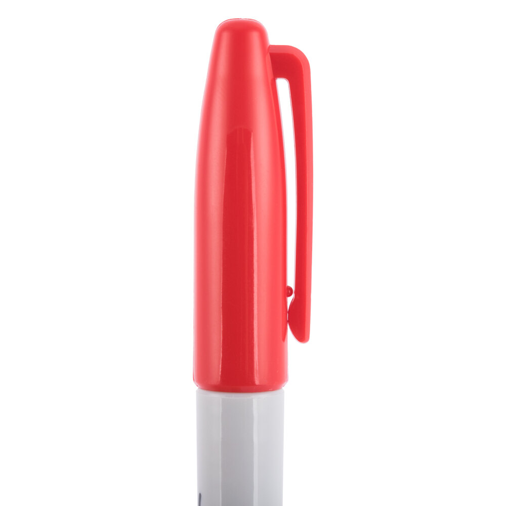 Sharpie 30002 Red Fine Point Permanent Marker - 12/Box Sharpie 30002 Red Fine Point Permanent Marker - 12/Box