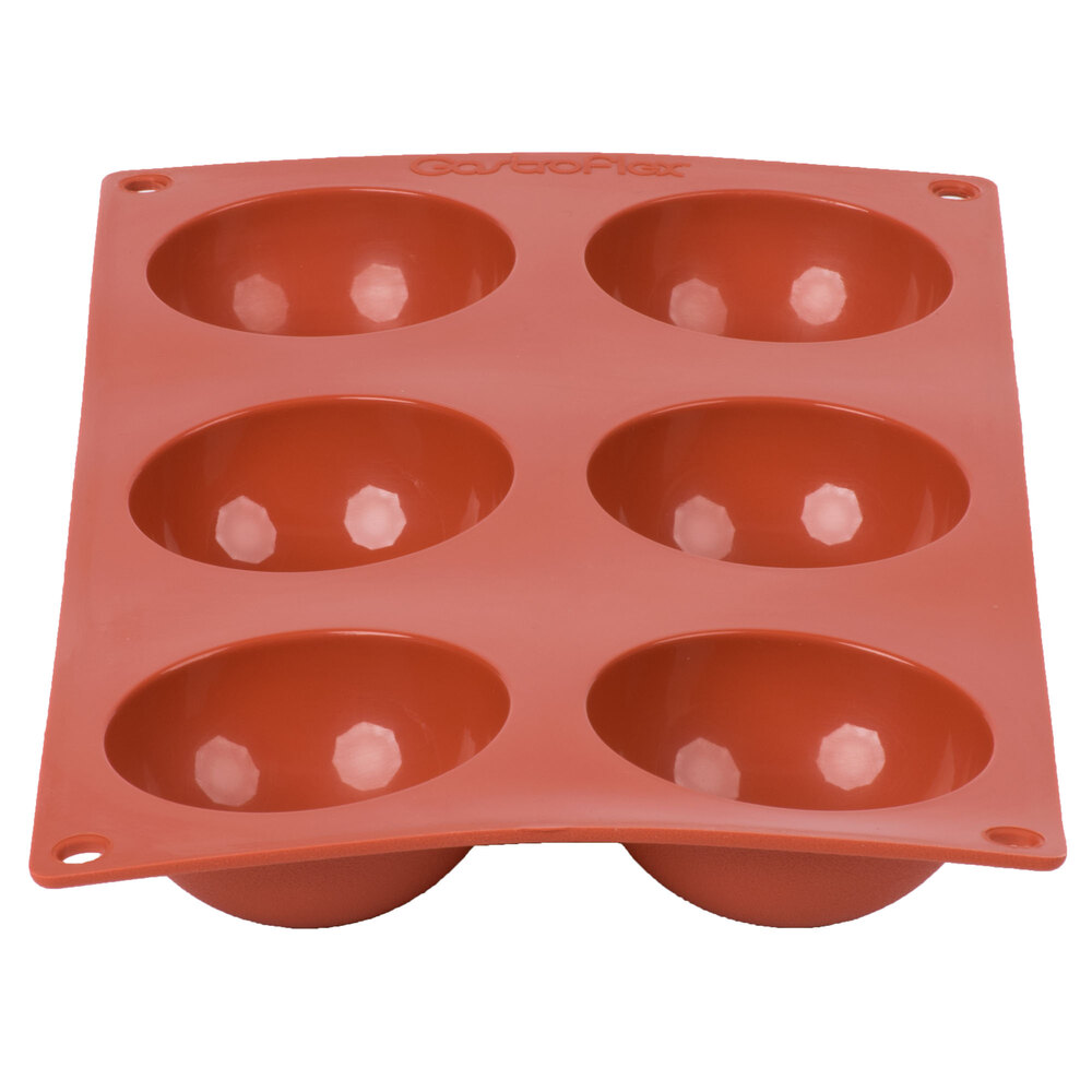 Matfer Bourgeat 257904 Gastroflex Silicone 6 Compartment Half Sphere Mold