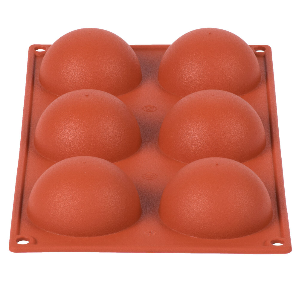 Matfer Bourgeat 257904 Gastroflex Silicone 6 Compartment Half Sphere Mold