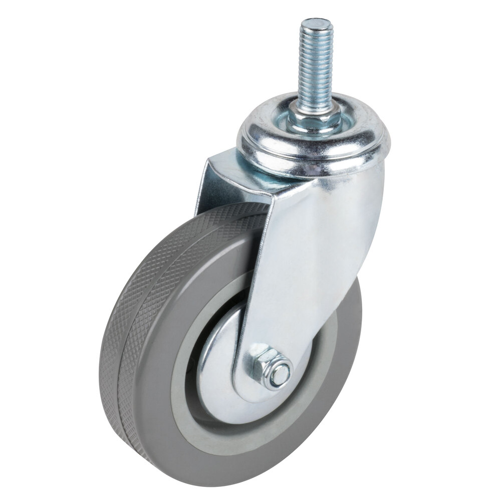 Choice 4" Swivel Stem Caster for Stainless Steel Utility Carts