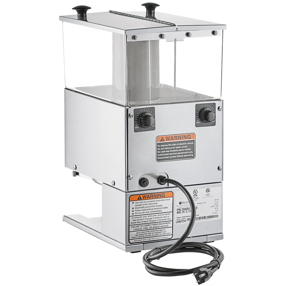 Bunn 26800.0000 LPGE Low Profile 6 lb. Double Hopper Grinder - 120V