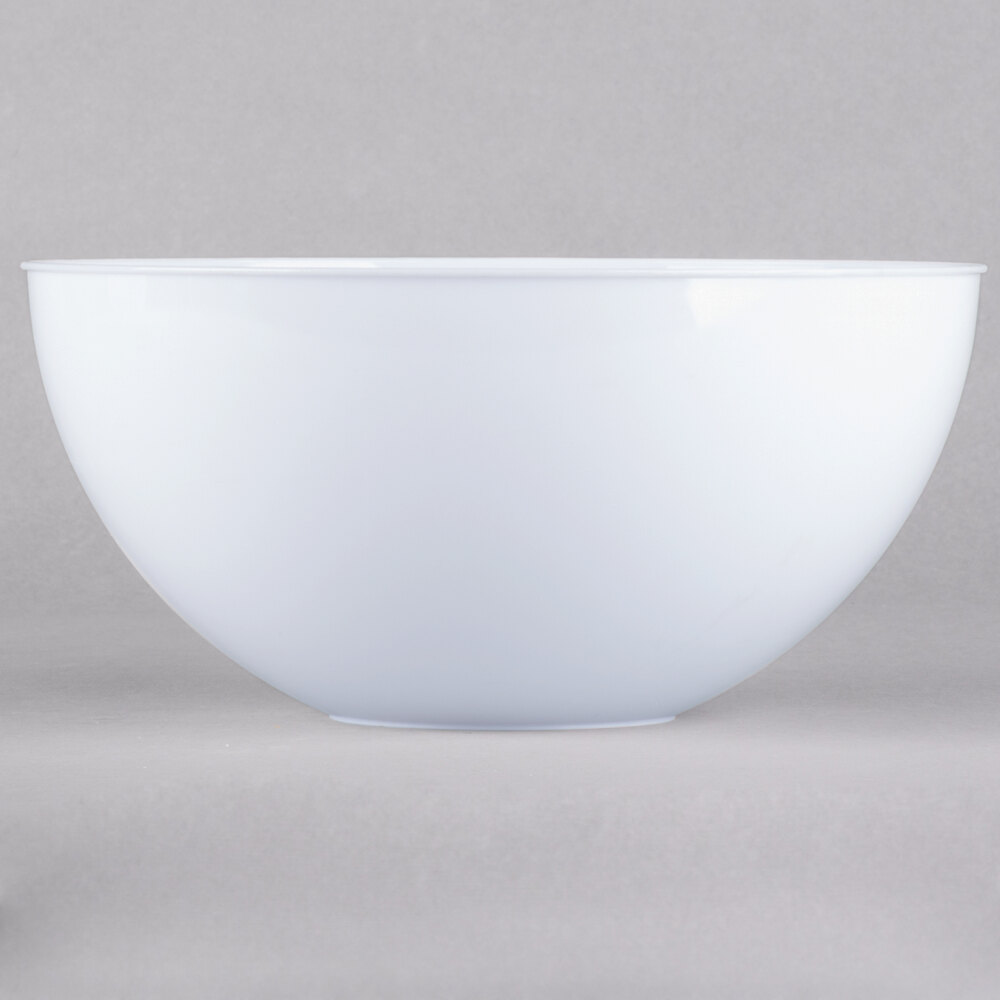 Fineline 3504-WH Platter Pleasers 100 oz. White Plastic Round Bowl - 24 ...
