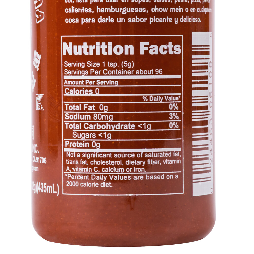 Huy Fong 17 oz. Sriracha Hot Chili Sauce - 12/Case