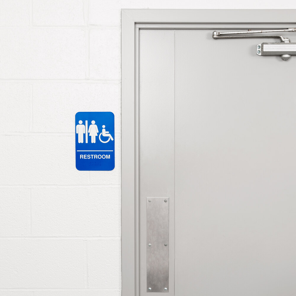 Tablecraft 695650 ADA Handicap Accessible Women's / Men's Restroom Sign ...