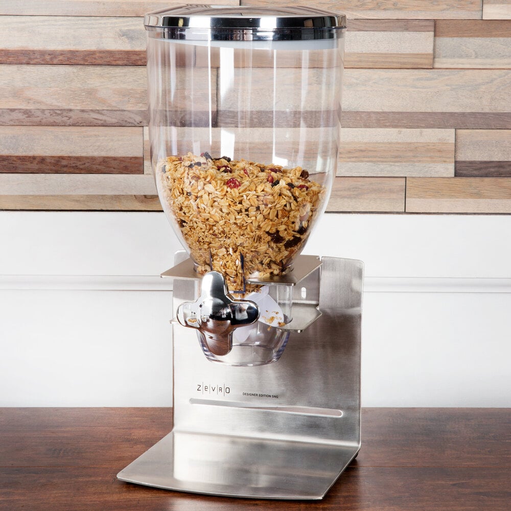 Zevro KCH-06145 Stainless Steel Designer Single Canister Dry Food Dispenser
