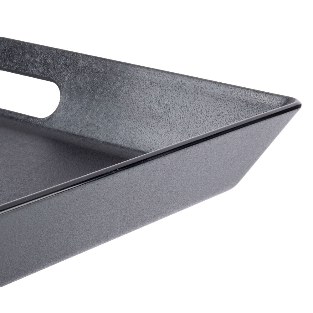 GET RST-1522-BK 20" x 15" Black Plastic Non-Skid Room Service Tray