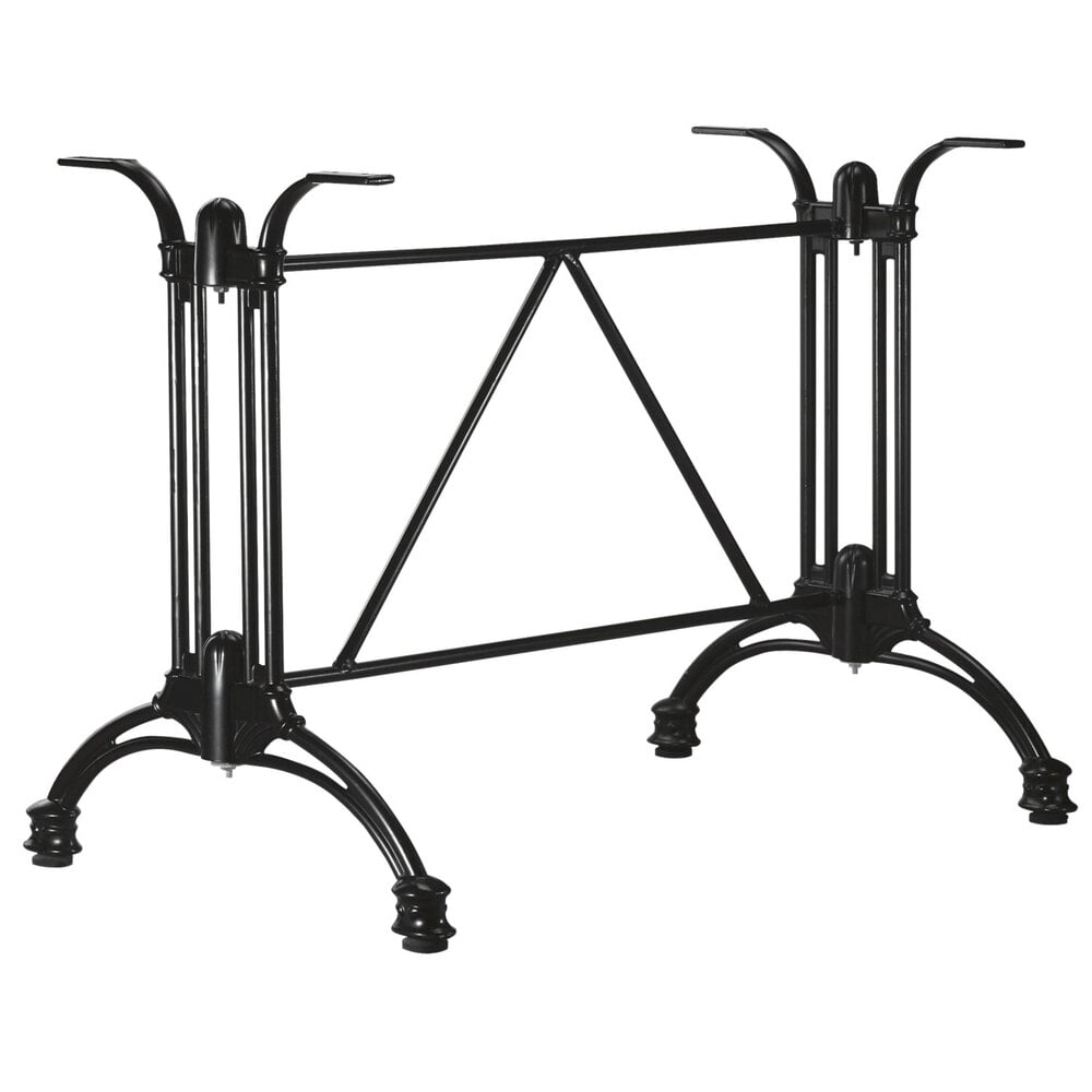 BFM Seating Boca Black Aluminum Trestle Table Base
