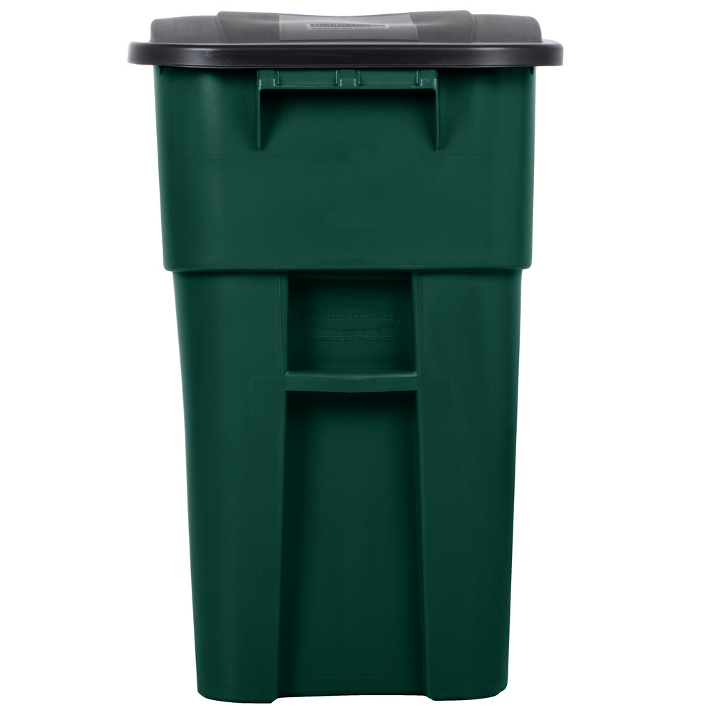 Rubbermaid 1829411 Brute 50 Gallon Green Standard Rollout Container ...