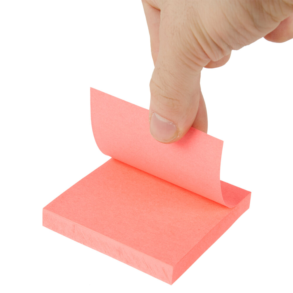 3M 654-14YWM Post-It® 3" x 3" 100 Sheet Sticky Note Pad, Canary Yellow ...