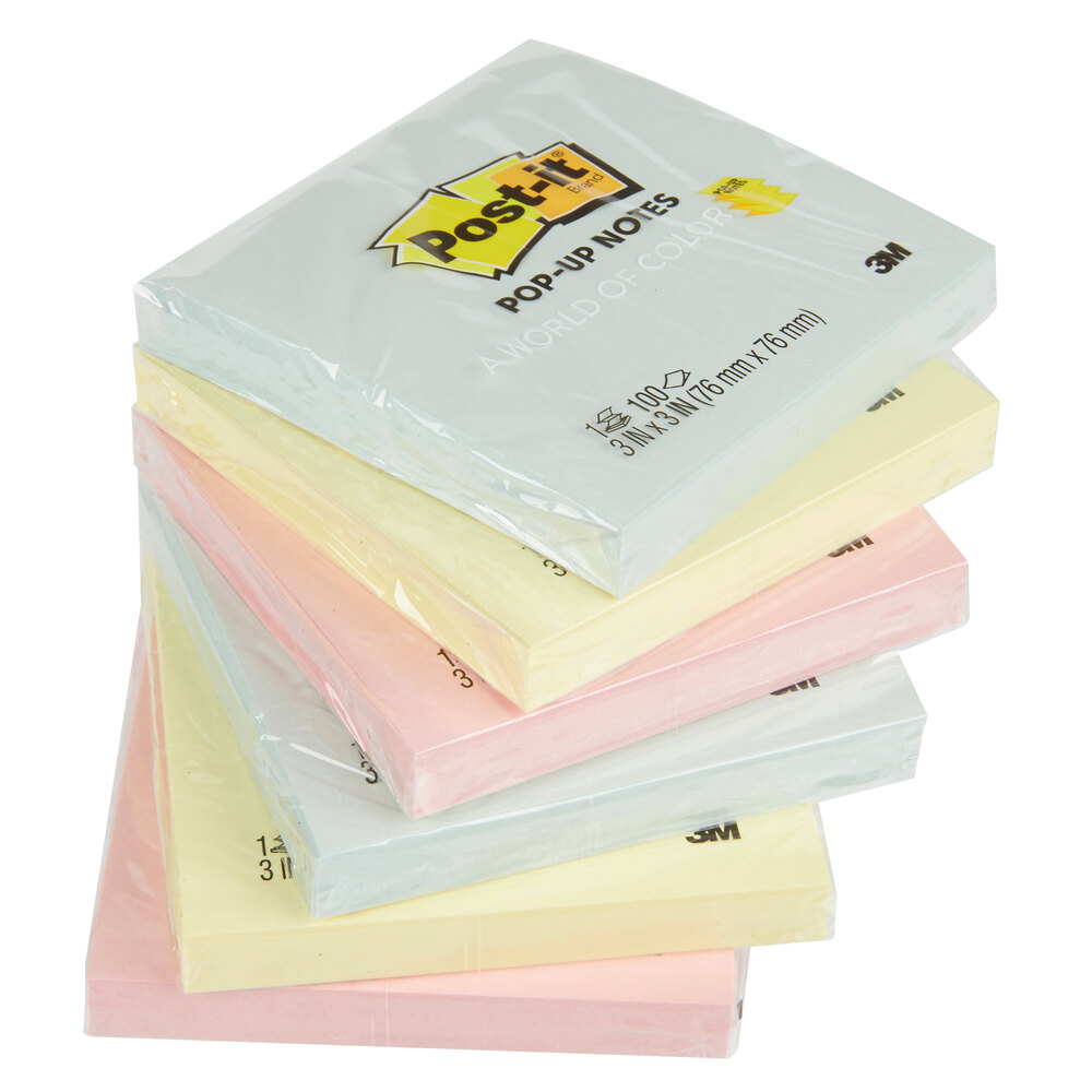 3M R330-12AP Post-It® Marseille Collection 3" x 3" 100 Sheet Sticky Fan ...