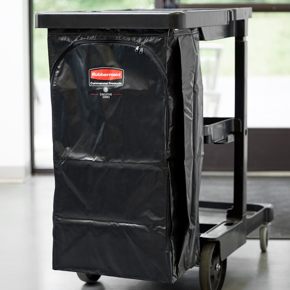Rubbermaid 1966886 Executive 34 Gallon Black High Capacity Vinyl ...