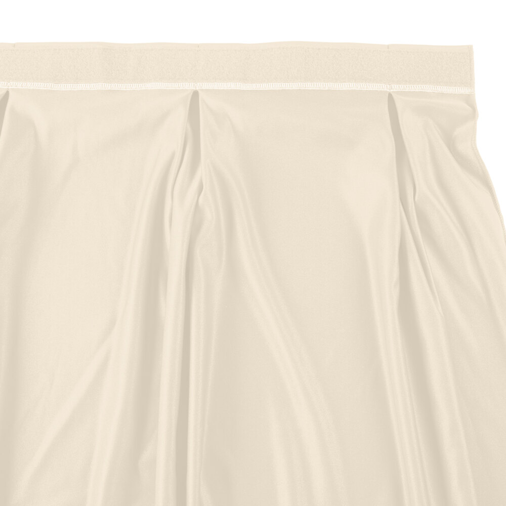Snap Drape 5412EG29W3-756 Wyndham 17' 6" x 29" Bone Bow Tie Pleat Table ...