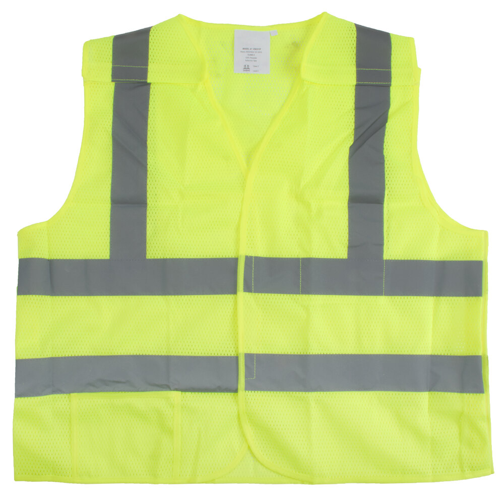 Lime Class 2 High Visibility 5 Point Breakaway Safety Vest - XXL