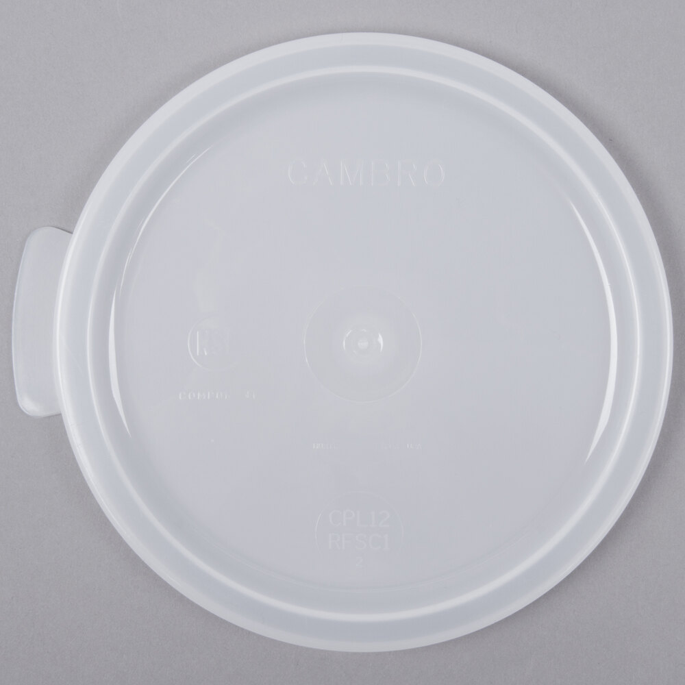 Cambro RFSC1148 1 Qt. White Round Lid