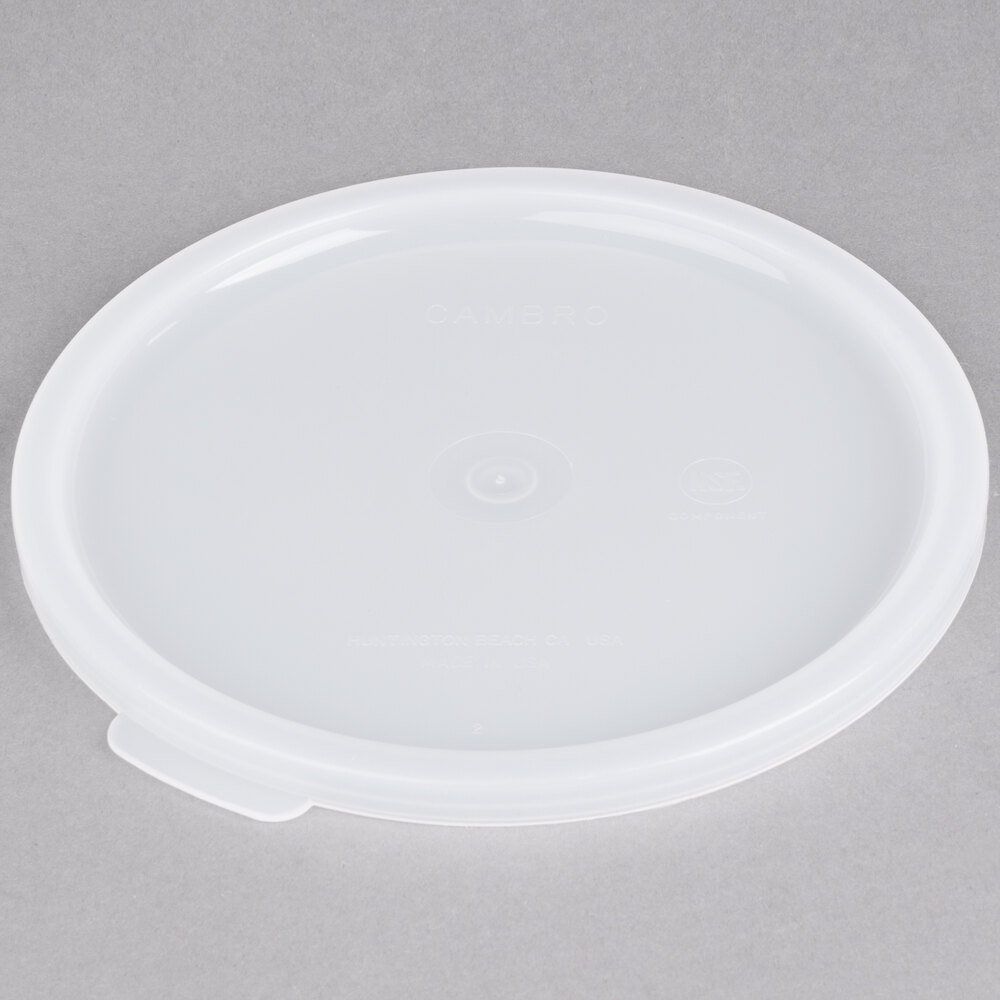 Cambro CPL12148 1.2 Qt. White Crock Lid for Solid Color Crocks