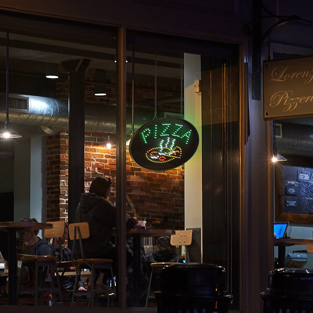 LED Pizza Sign | Choice 20 7/8" x 13" LED Pizza Sign