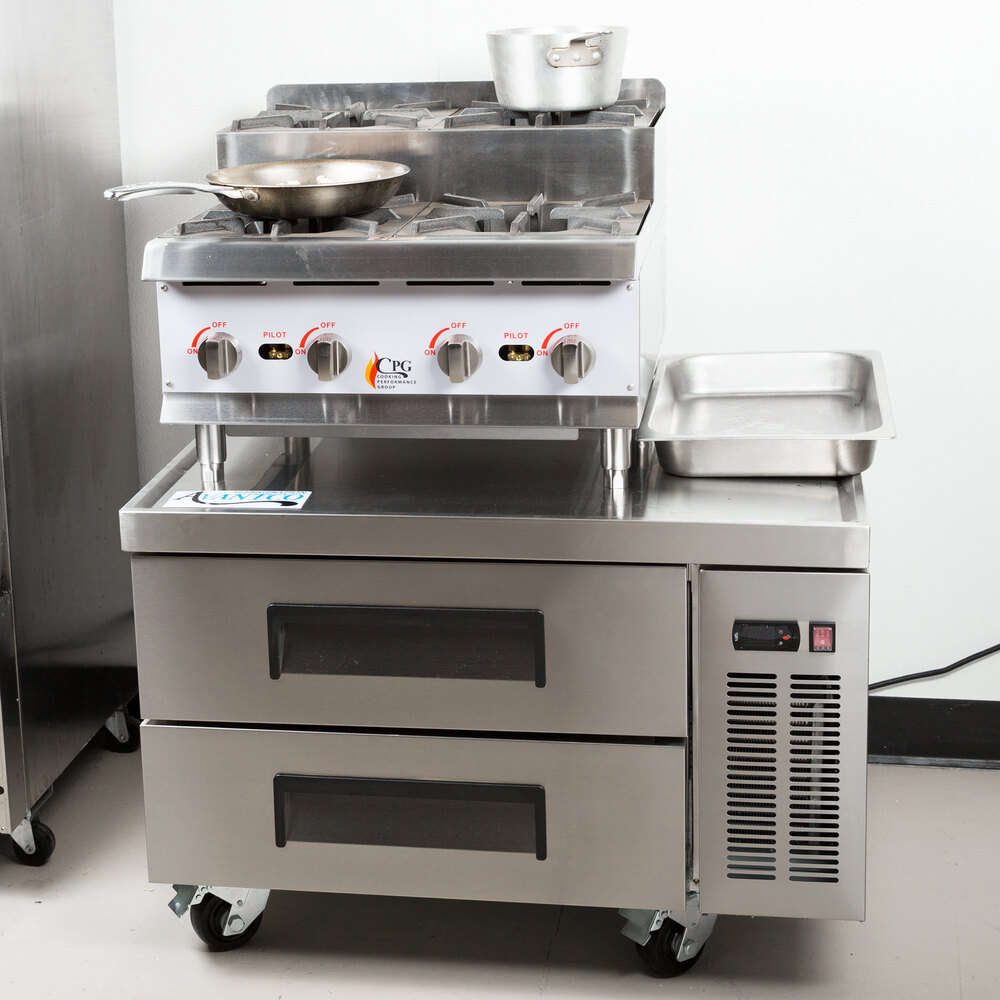 Cooking Performance Group CK-HPSU424 4 Burner Step-Up Countertop 24" Range