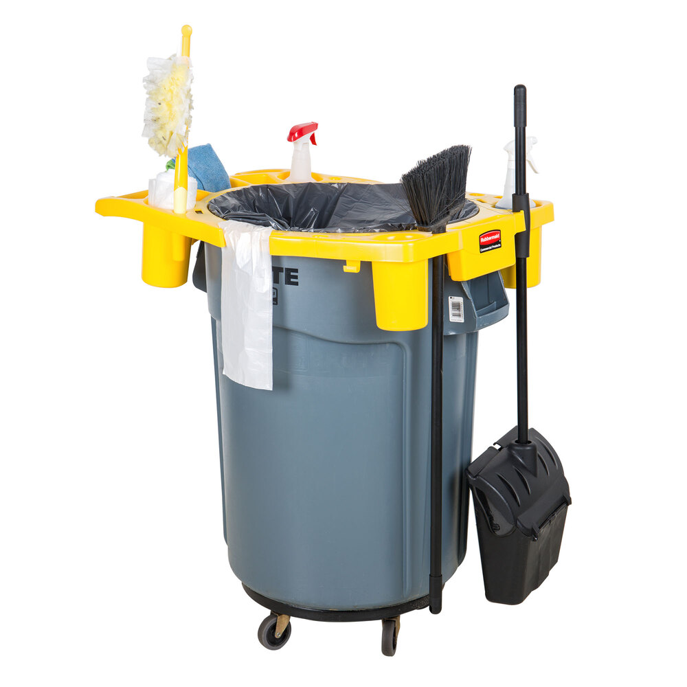 Rubbermaid FG9W8700YEL Brute 44 Gallon Yellow Rim Caddy