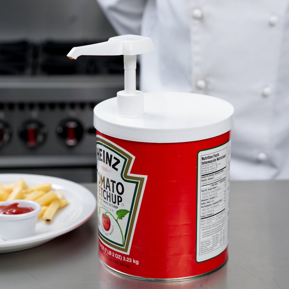 Carlisle 38310 Condiment Pump Kit with Adjustable Pump and 5 Adapter Lids