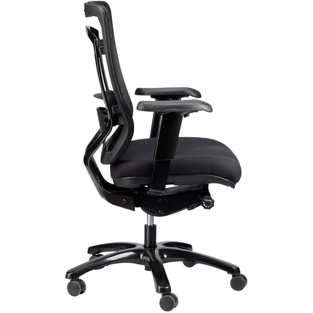 Eurotech Seating MFSY77 Monterey Black Fabric / Mesh Synchro Tilt ...
