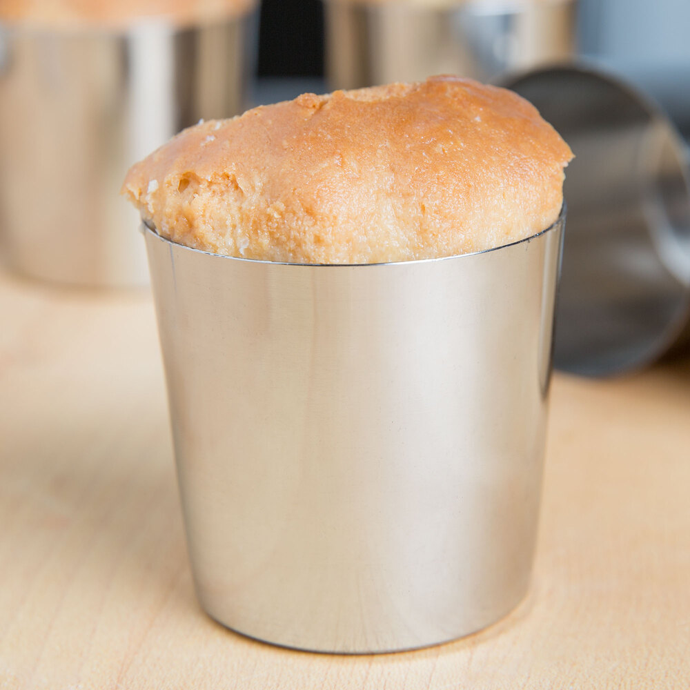 Matfer Bourgeat 342478 2 1/2" x 2 1/2" Stainless Steel Rum Baba ...
