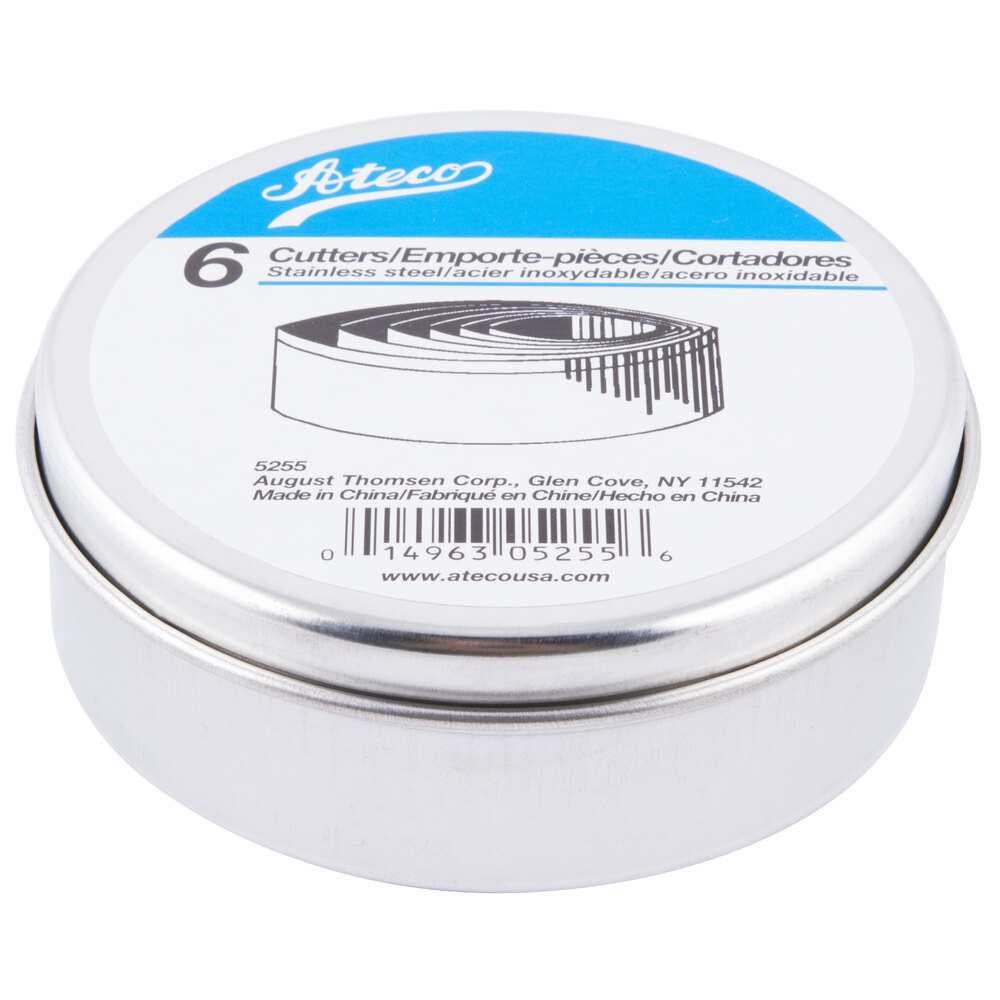 Ateco 5255 6-Piece Stainless Steel Football Cutter Set (August Thomsen)
