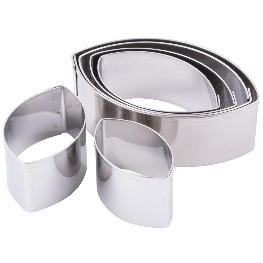 Ateco 5255 6-Piece Stainless Steel Football Cutter Set (August Thomsen)