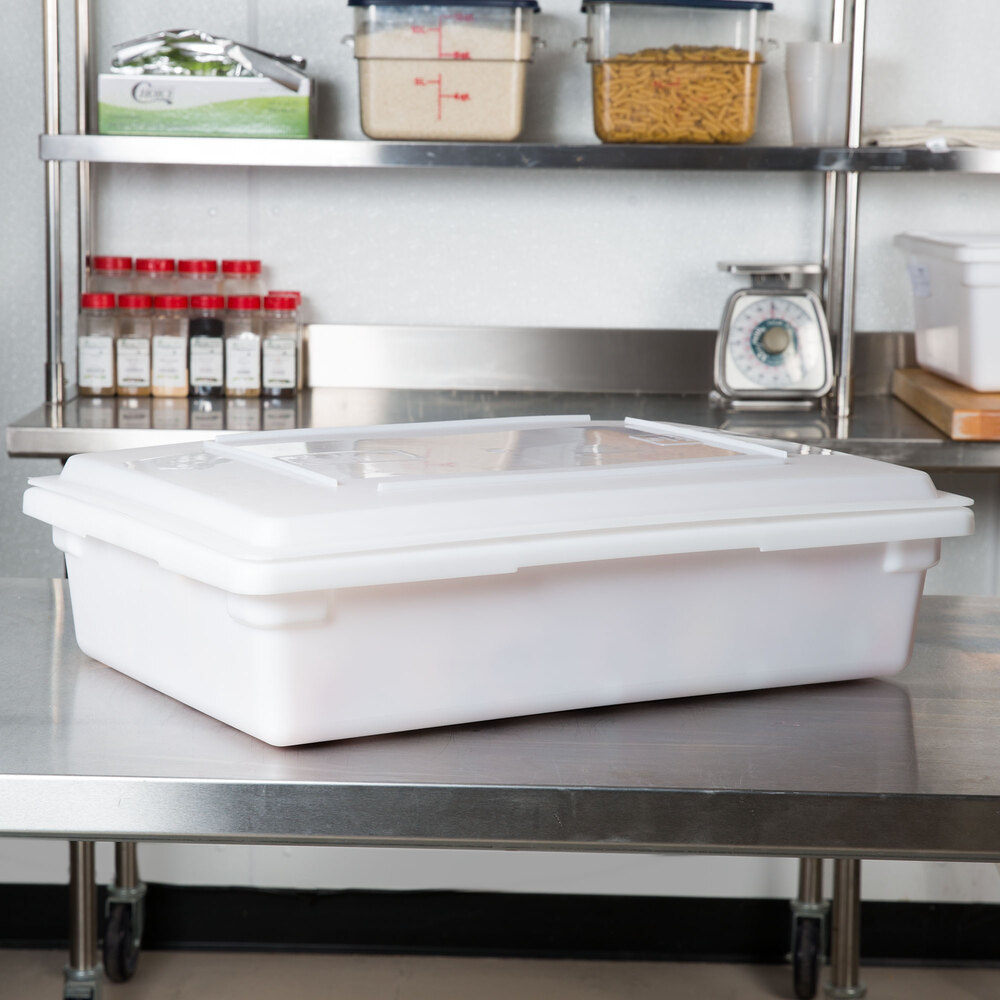 Choice 18" x 26" x 6" White Plastic Food Storage Box