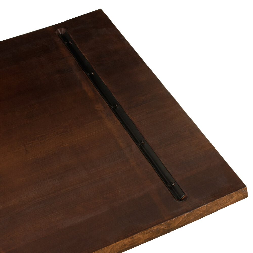 Lancaster Table & Seating 36" x 36" Solid Wood Live Edge Table Top with ...