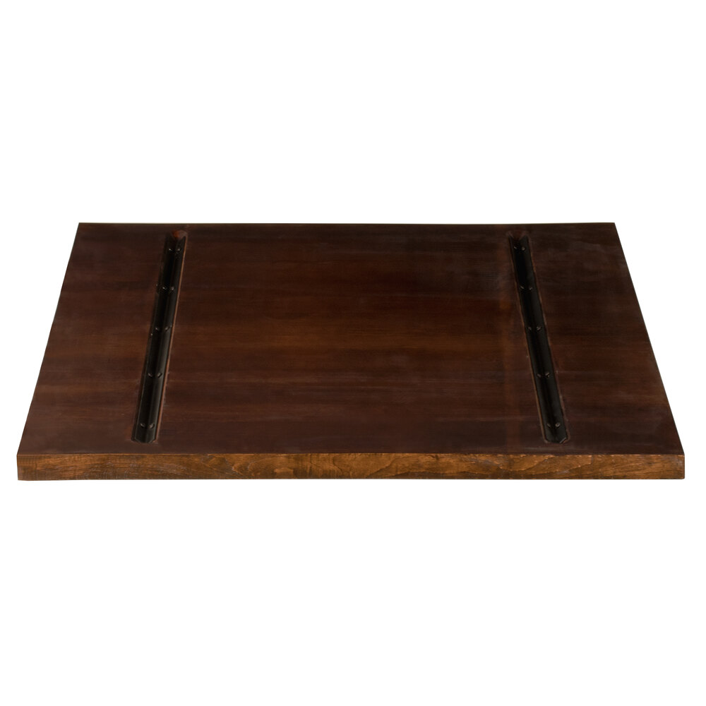 Lancaster Table & Seating 36" x 36" Solid Wood Live Edge Table Top with ...
