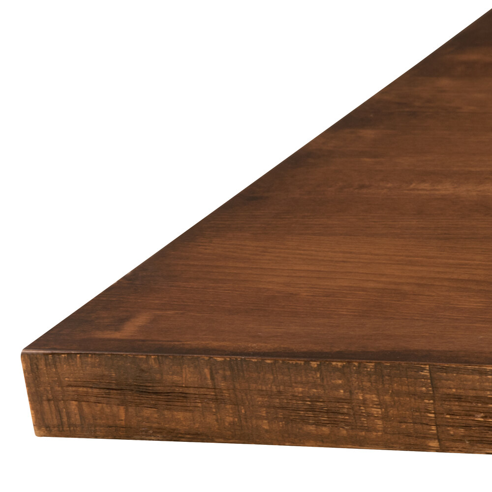 Lancaster Table & Seating 36" x 36" Solid Wood Live Edge Table Top with ...