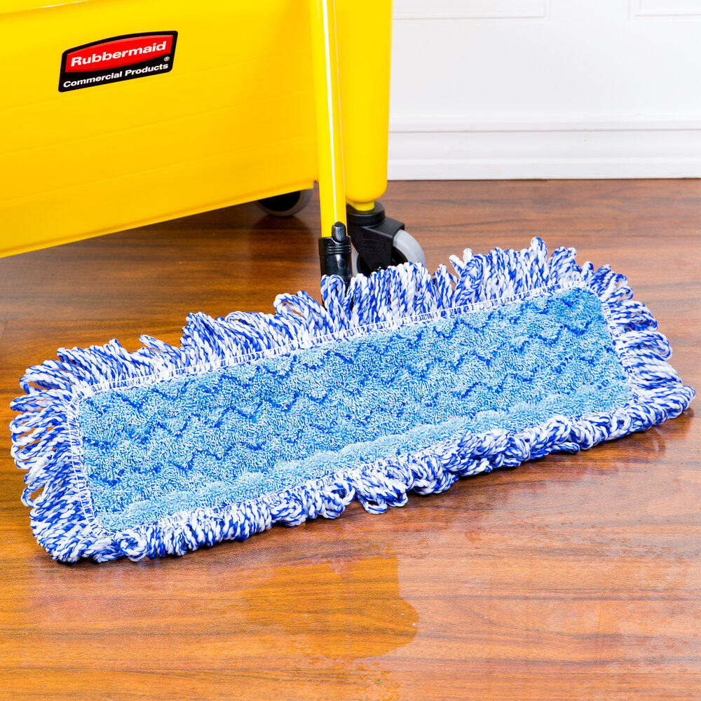 Rubbermaid FGQ41600BL00 HYGEN 18" Microfiber High Absorbency Damp Mop Pad