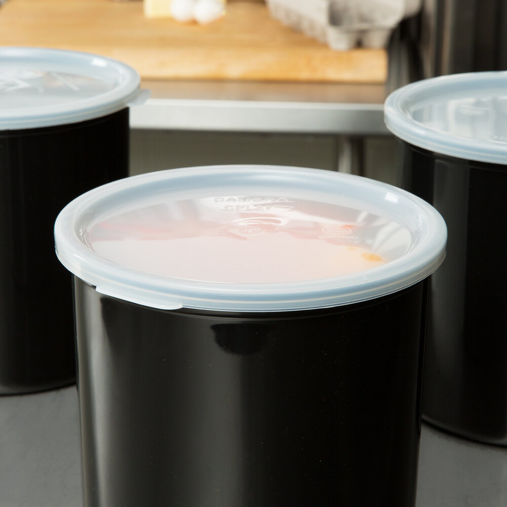 Cambro CPL27148 1.5 Qt. and 2.7 Qt. White Crock Lid for Solid Color Crocks