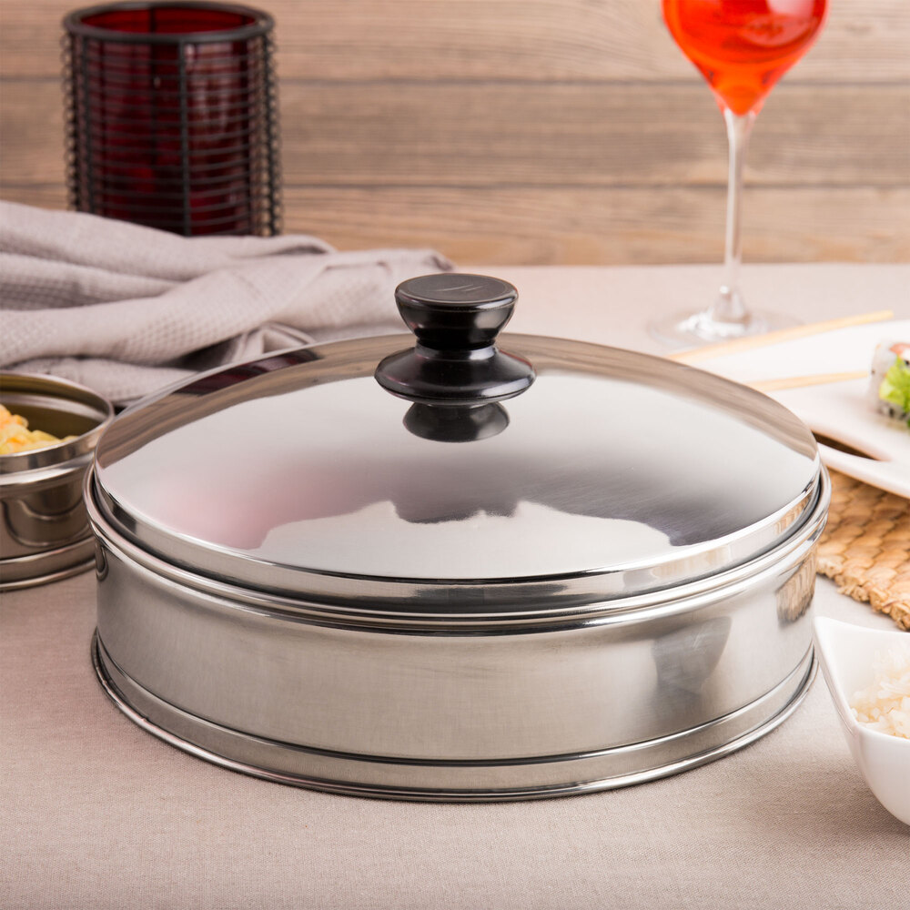 Town 36610 10" Stainless Steel Dim Sum Steamer Cover - 12/Pack