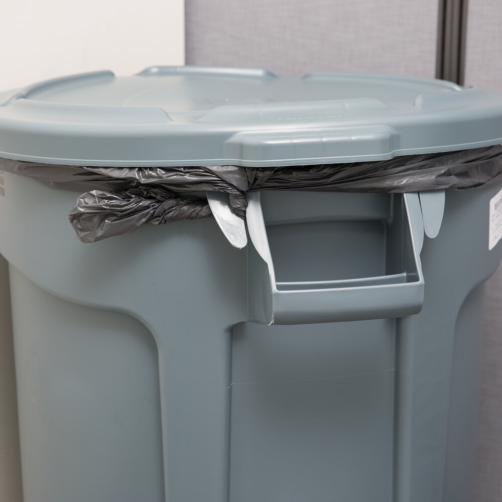 Rubbermaid BRUTE 32 Gallon Gray Trash Can and Lid